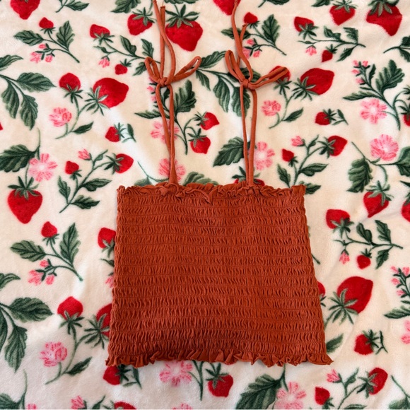 wild fable | Tops | Wild Fable Rust Smocked Crop Top | Poshmark